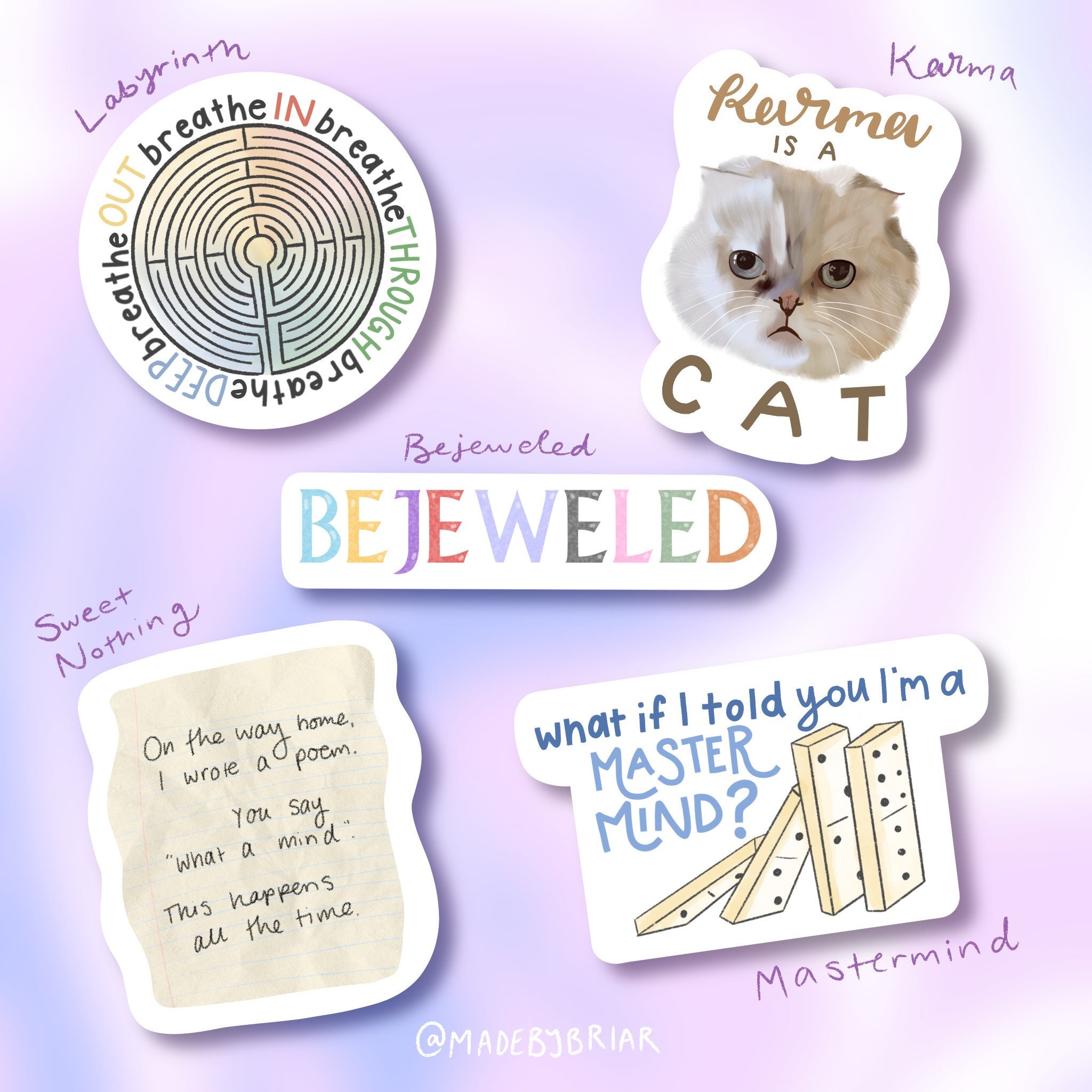 Taylor Swift Midnight Stickers Midnights Album Stickers - Etsy