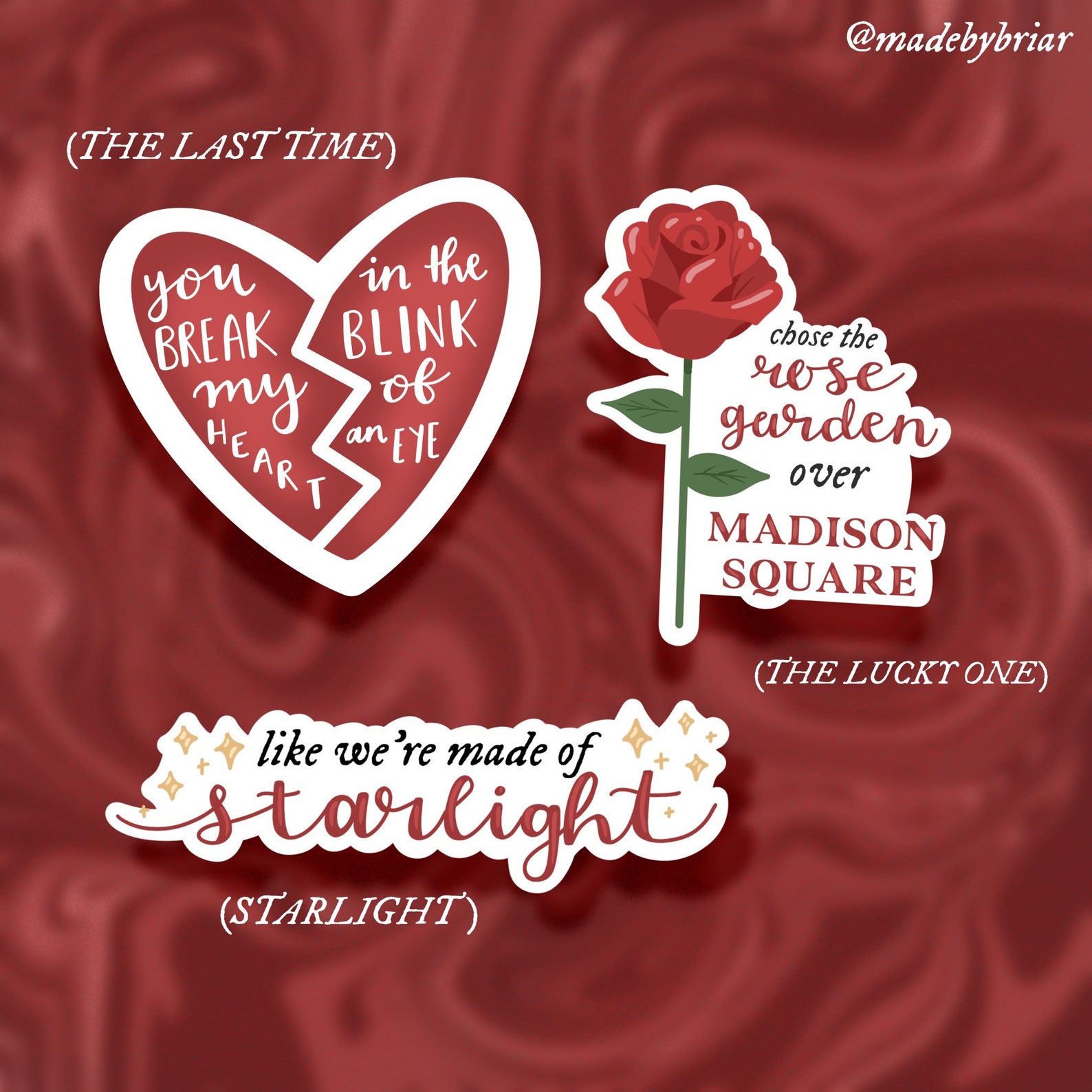 Red Taylor Swift Stickers Red taylors Version Stickers - Etsy