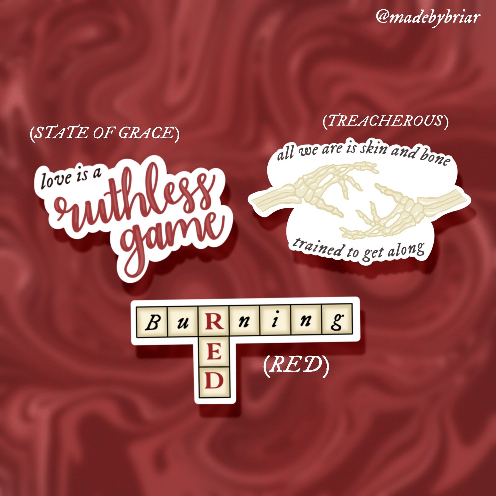 Red Taylor Swift Stickers Red taylors Version Stickers - Etsy