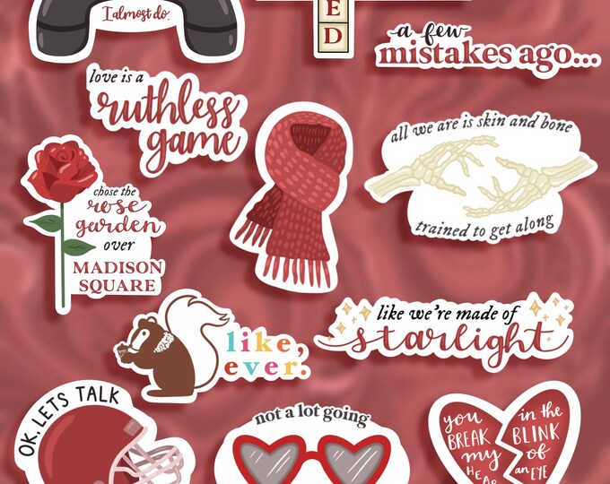 Red Taylor Swift Stickers, Red taylors Version Stickers - Etsy