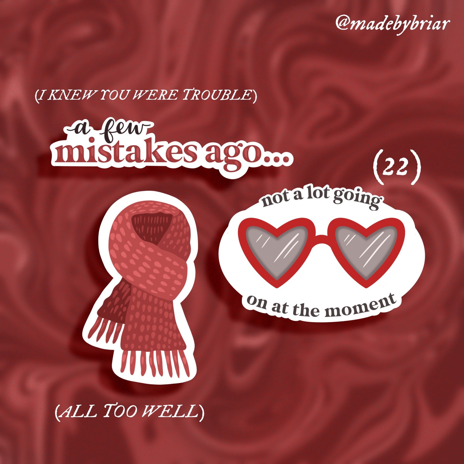 Red Taylor Swift Stickers Red taylors Version Stickers - Etsy