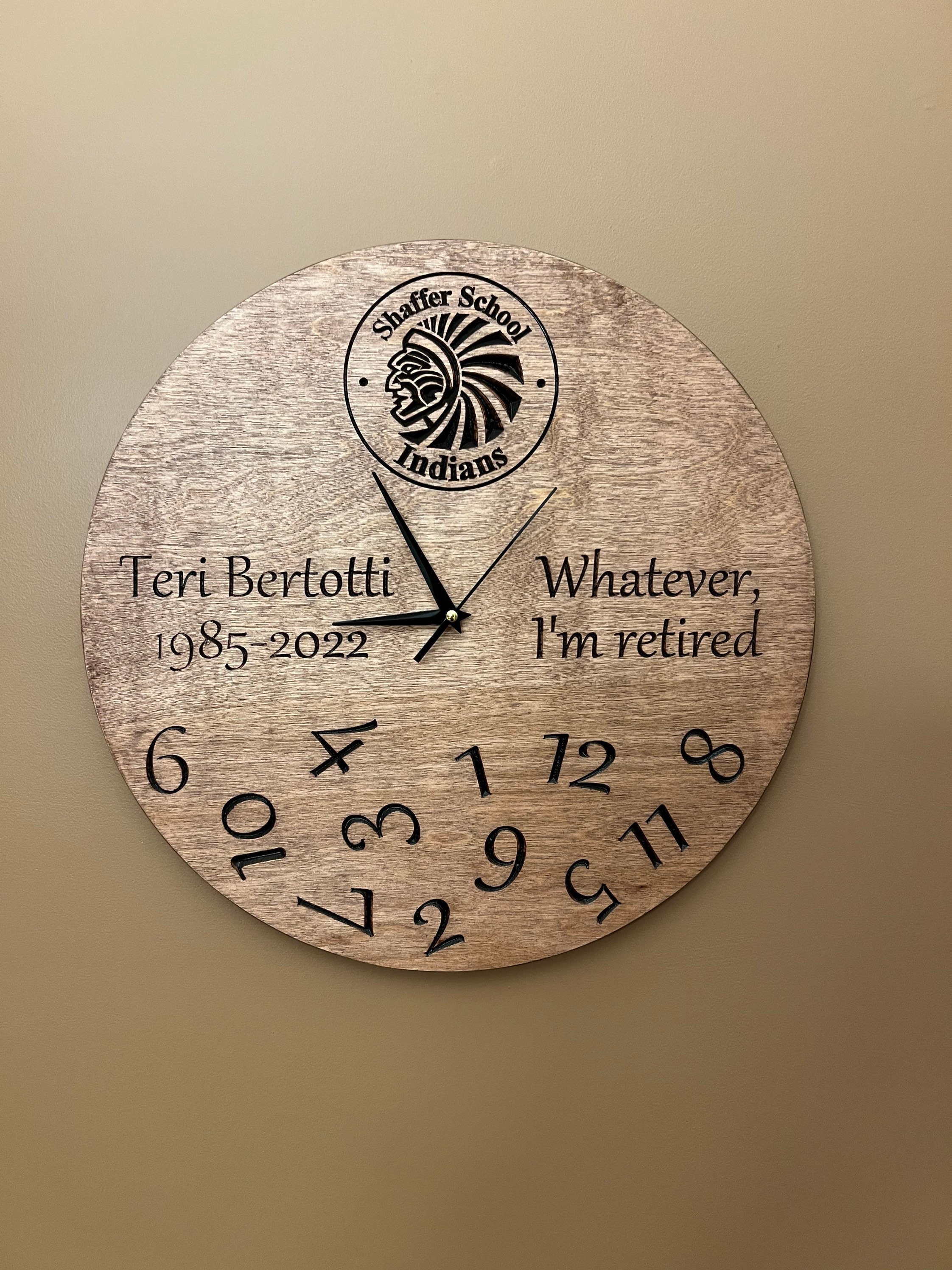 18 Circular Wooden Retirement Clock Custom Retirement Clock - Etsy