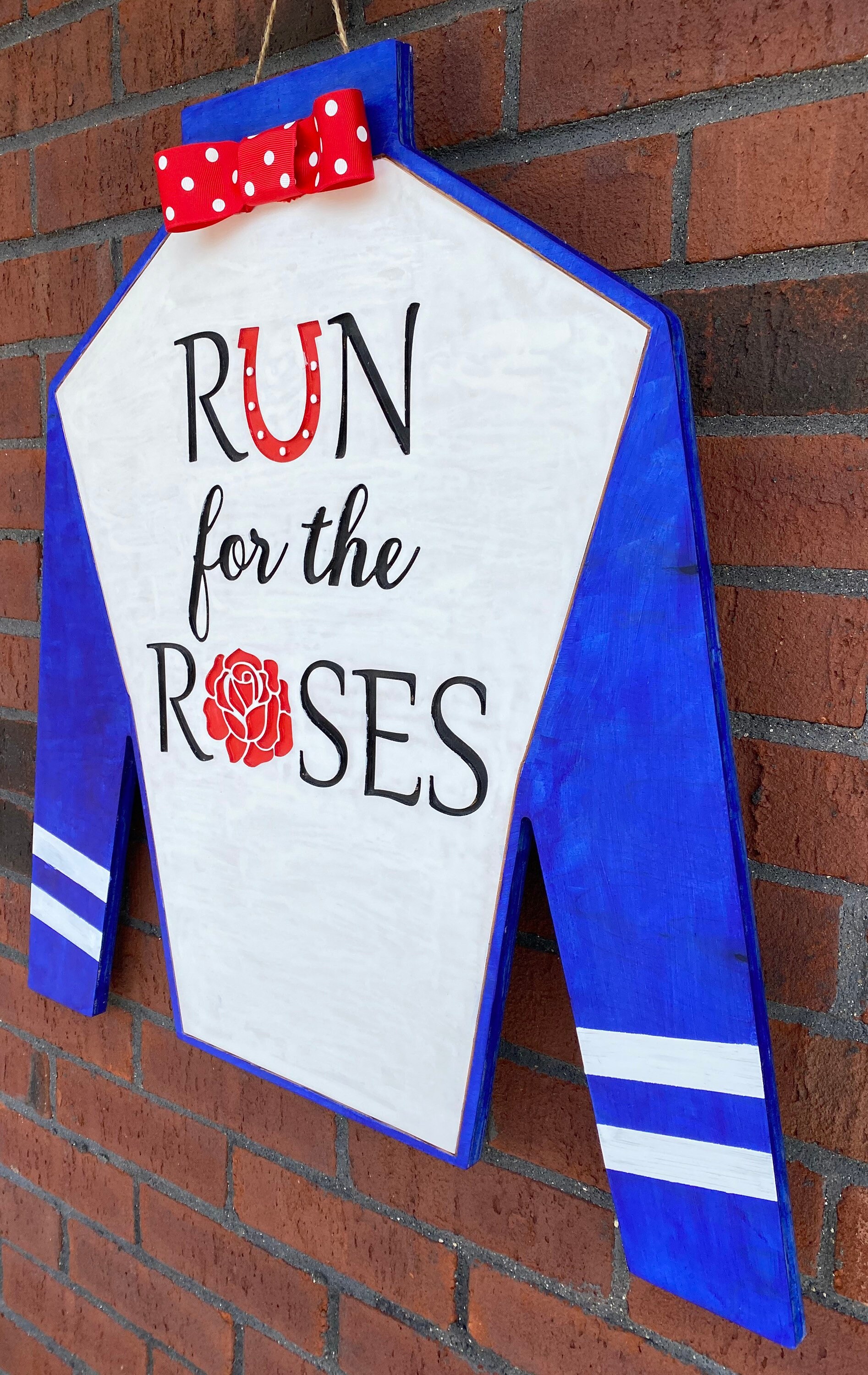 Run for the Roses Door Hanger | Kentucky Derby Door Hanger | Large ...