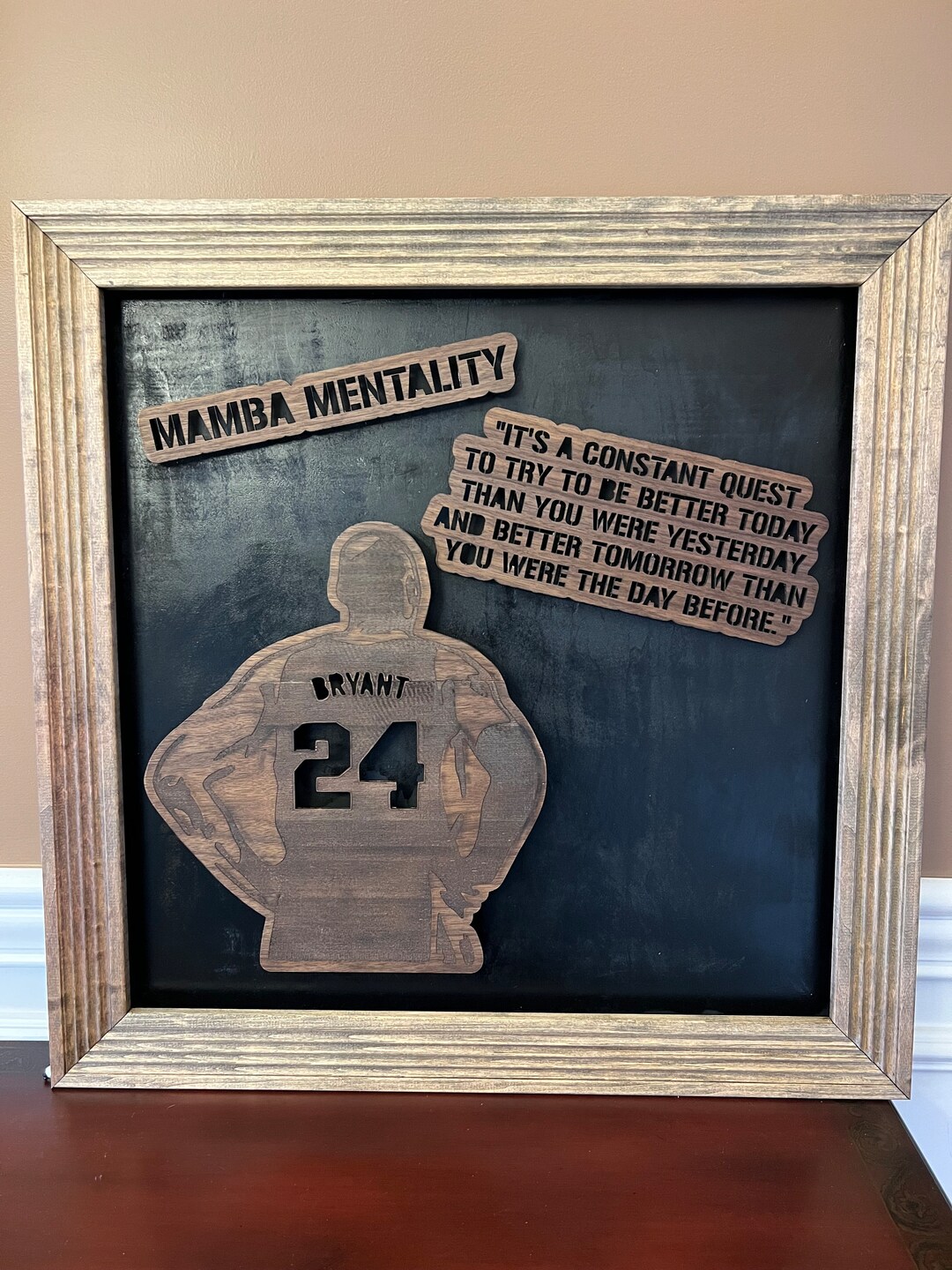 Large Wood Kobe Bryant Sign | Mamba Mentality | LED Lit - Etsy