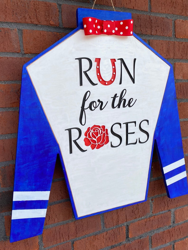 Run for the Roses Door Hanger | Kentucky Derby Door Hanger | Large ...