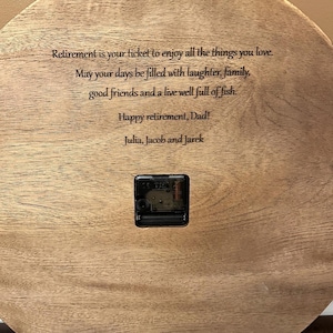 18” Circular Wooden Retirement Clock | Custom Retirement Clock ...