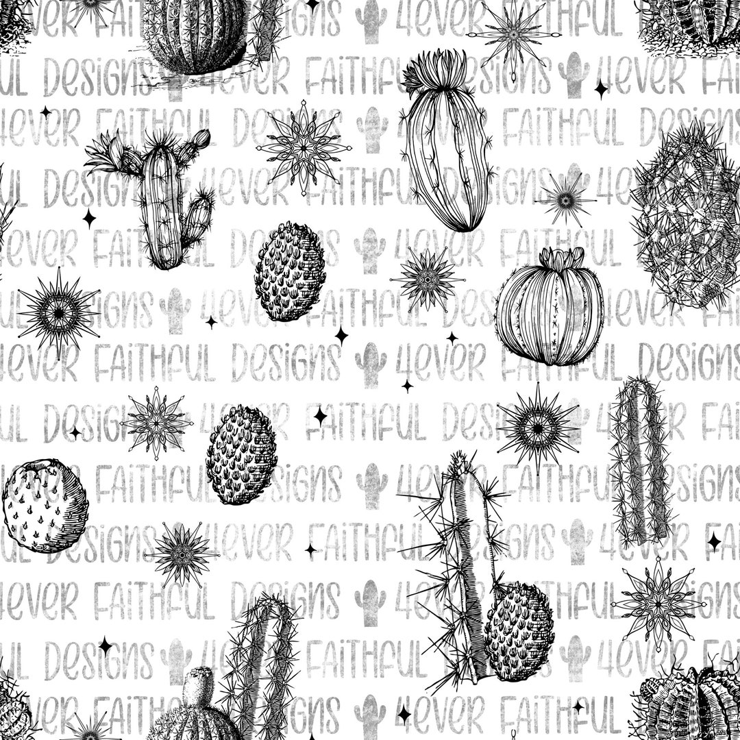 Desert Cactus Background, Desert Digital Paper, Desert Cactus, PNG File ...