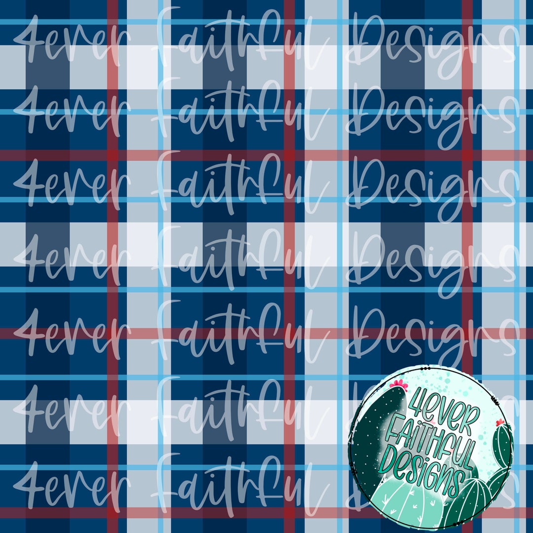 Patriotic Plaid Seamless Digital Paper, Red White Blue Digital Paper ...