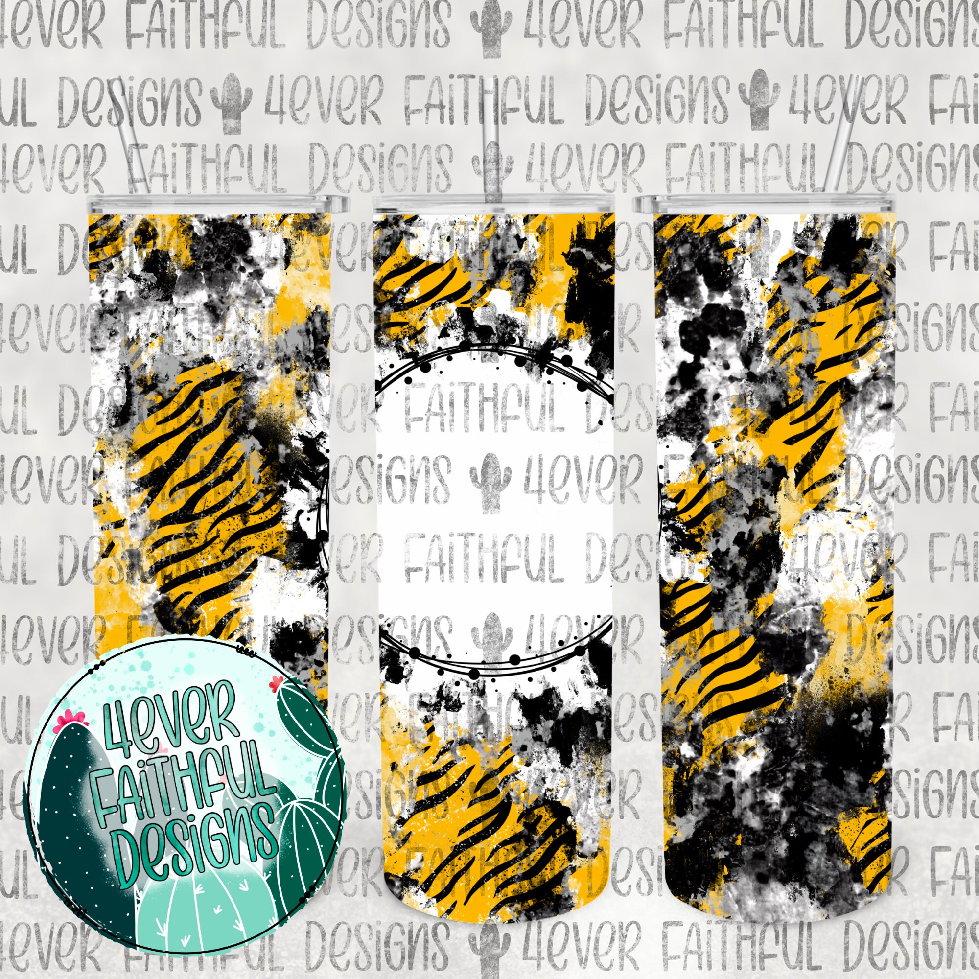 Black Gold Tiger Print Tumbler Design Tumbler Png Tiger - Etsy