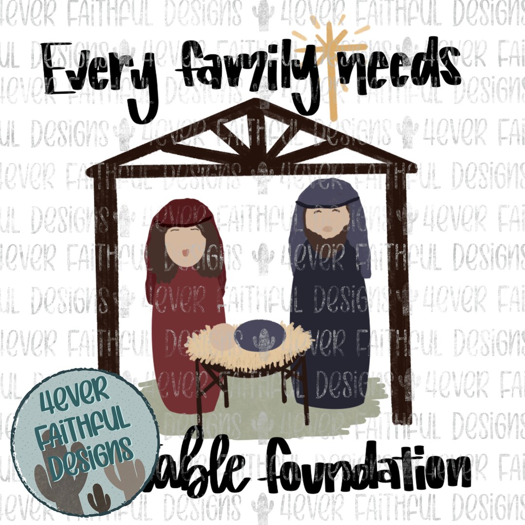 Stable Foundation Digital Design, Christmas Stable T-shirt Design, PNG ...