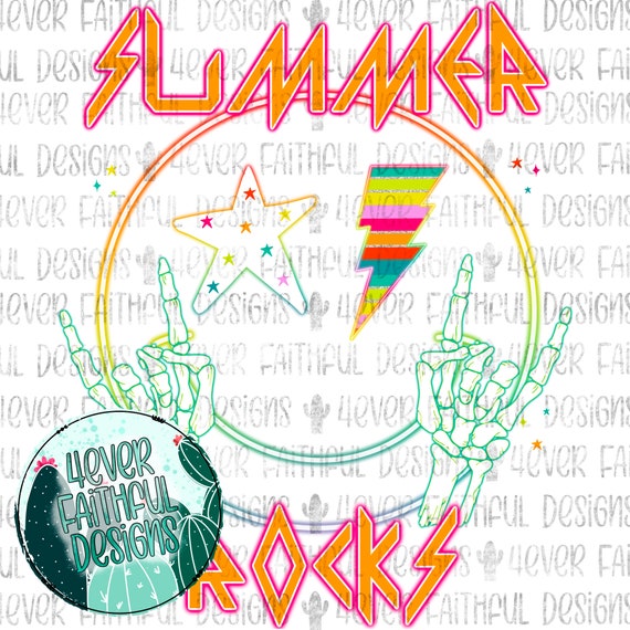 Summer Rocks Cute Summer PNG Summer Rocks Shirt Design PNG - Etsy