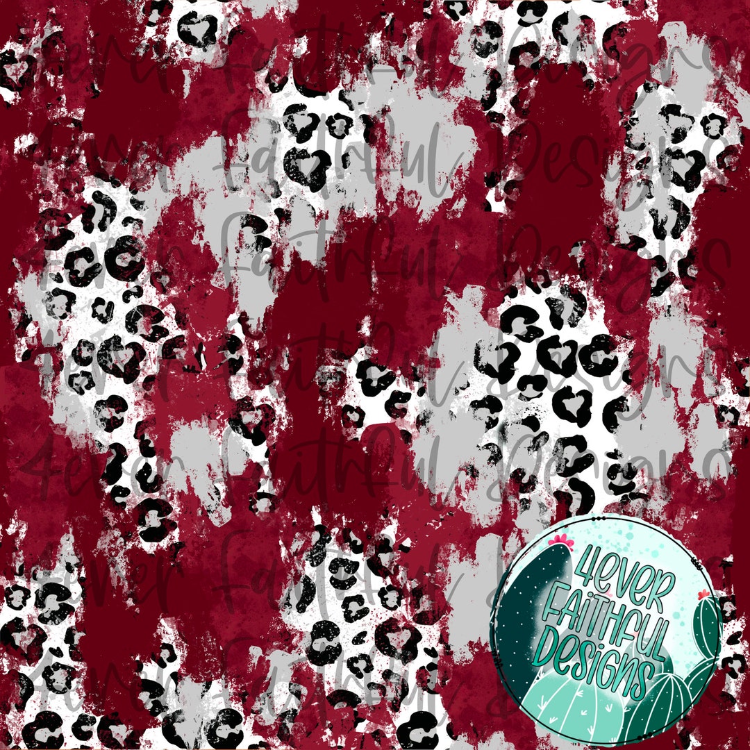 Burgundy Gray Leopard Background, Sport Digital Paper, Burgundy Gray ...