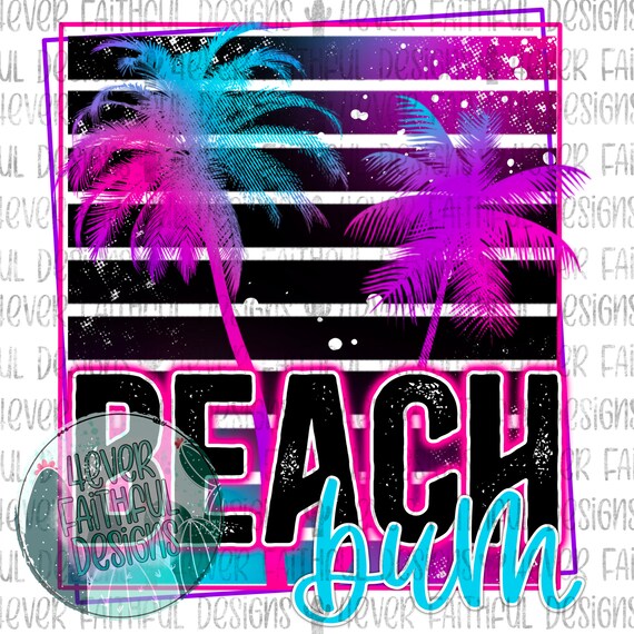 Beach Bum Cute Beach Shirt Design Summer Shirt Design Beach | Etsy