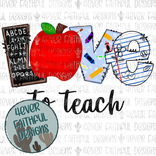 Teach Love Inspire PNG Digital Download Sublimation Designs - Etsy