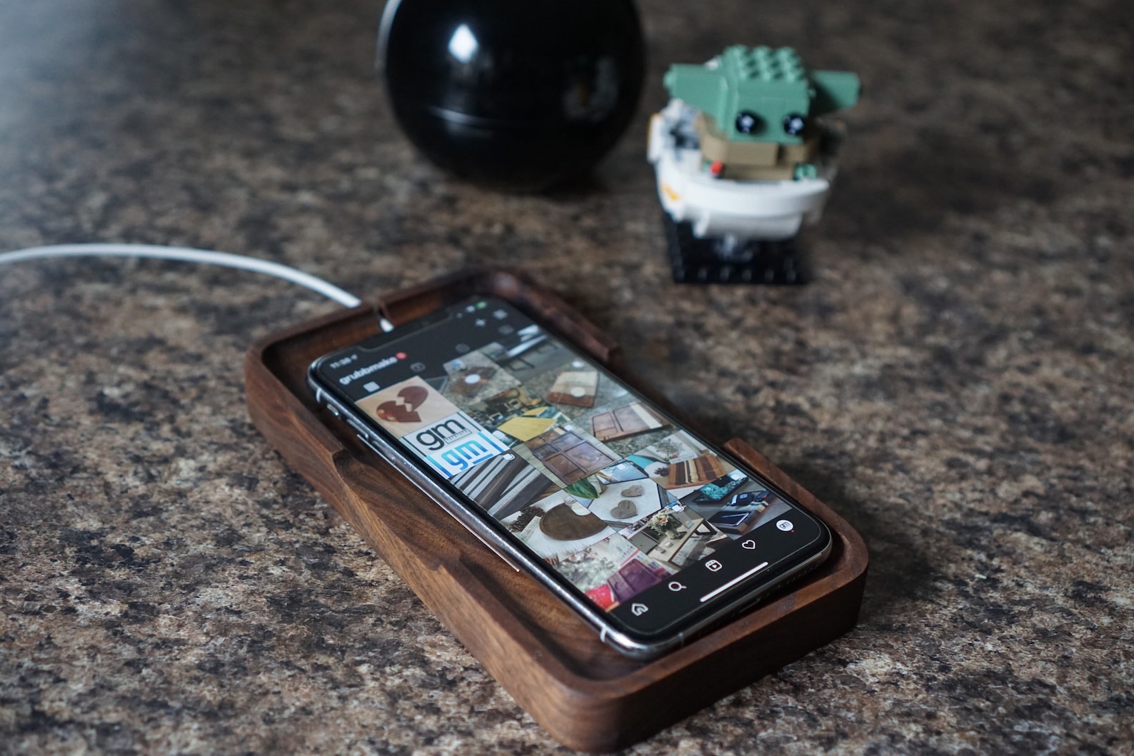 Magsafe Charging Wood Tray Magsafe Charger Ready Apple Iphone - Etsy