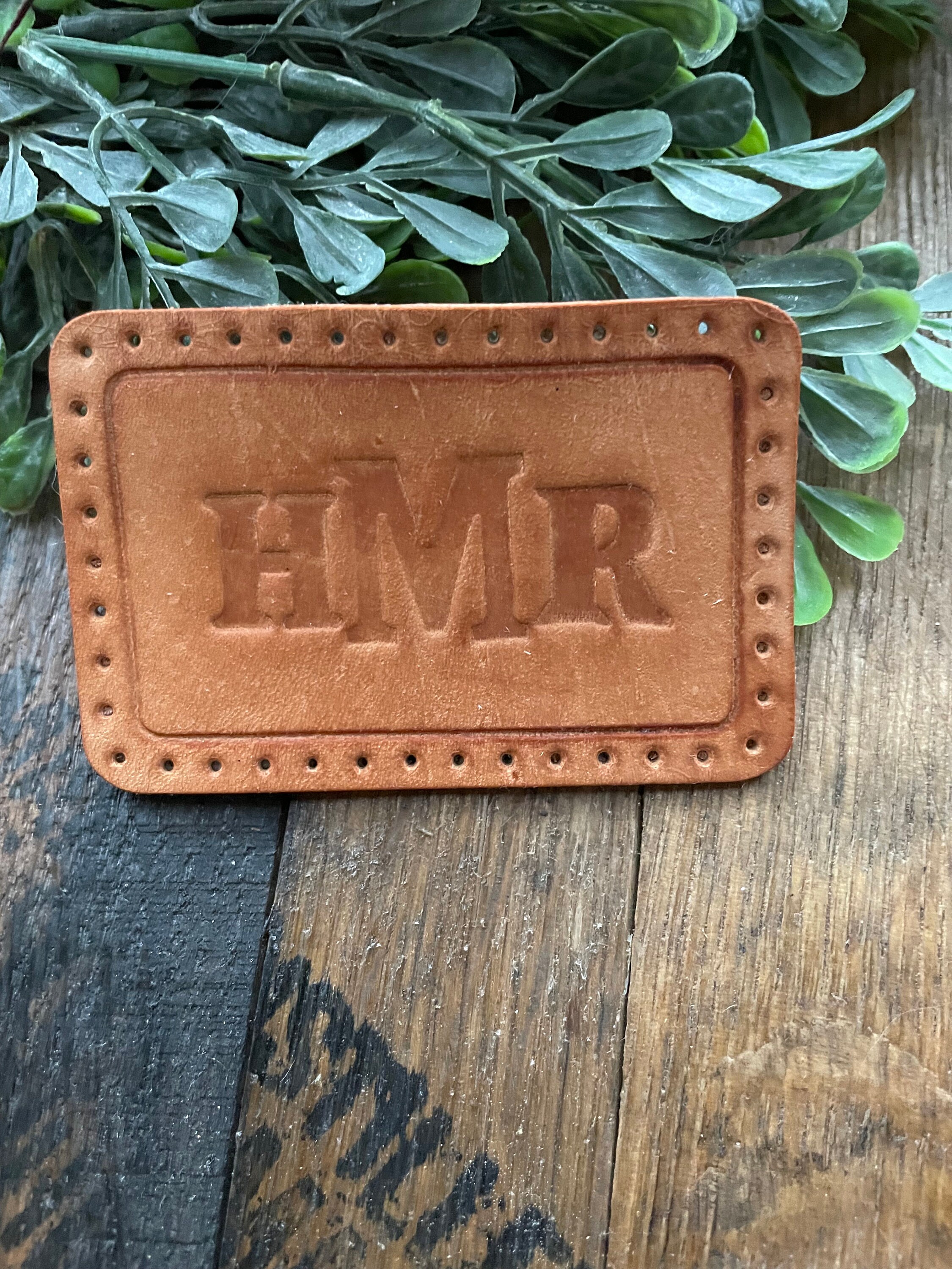 Leather Patch, Monogram, Personalized, Genuine Leather, Gift for Kid ...