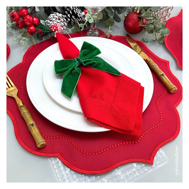 Red Placemat - Etsy