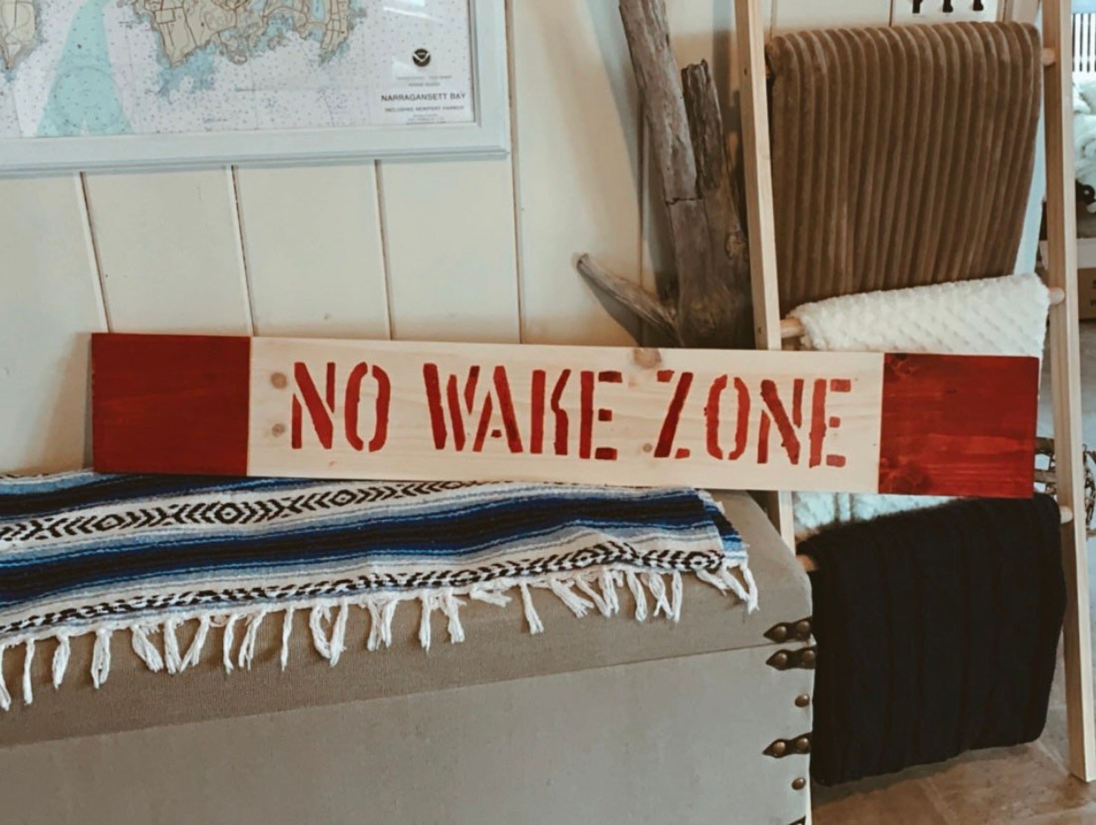 NO WAKE ZONE Bedroom Sign Nautical Home Decor | Etsy