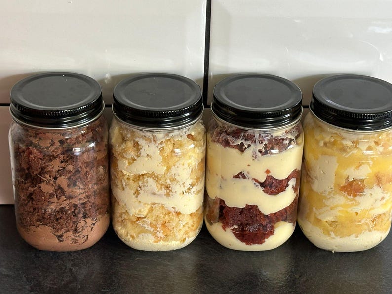 Handmade Layered Cake Jars - Gourmet Dessert Gift - Etsy
