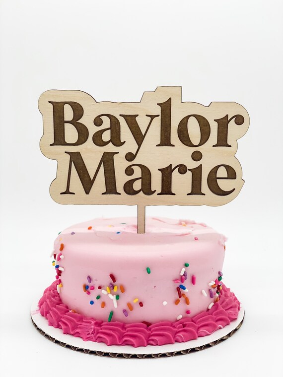 Retro Cake Topper Cake Topper Wood Cake Topper Custom - Etsy