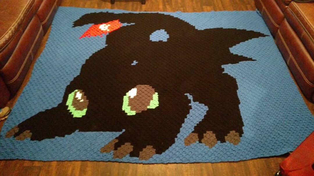 Crochet "toothless" Blanket - Etsy