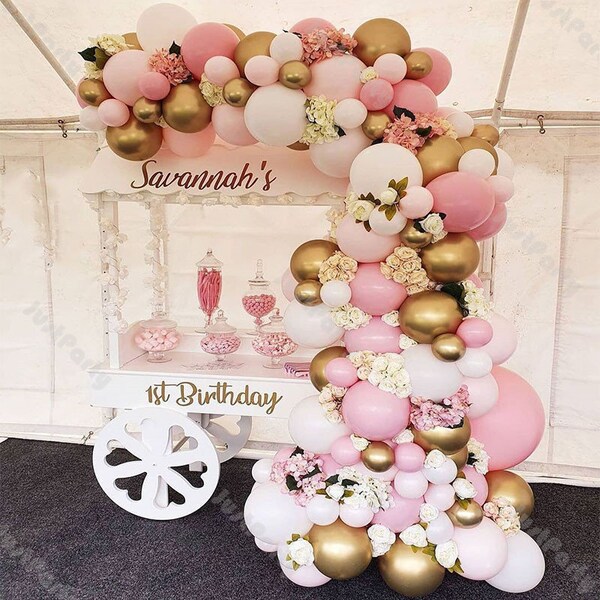 Pink Gold Balloons - Etsy
