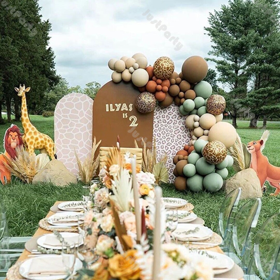 101pcs Doubled Apricot Orange Sage Green Mocha Brown Balloon Garland ...