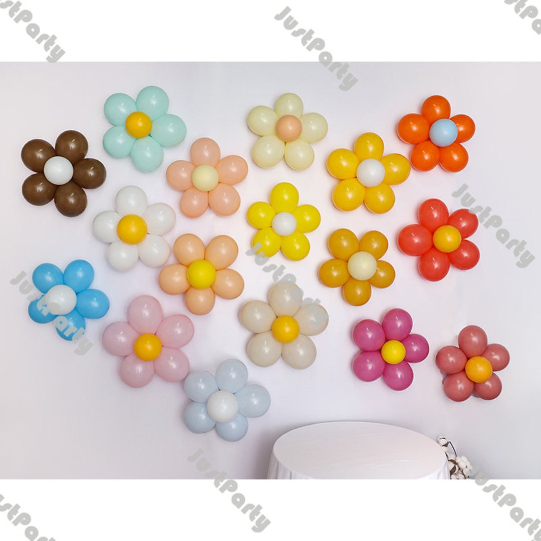 3/5/10set Daisy Balloon Set,flower Balloons Kit,daisy Balloon Wall ...