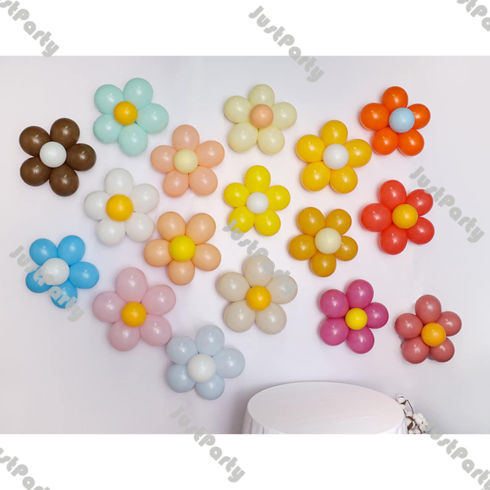 3/5/10set Daisy Balloon Set,flower Balloons Kit,daisy Balloon Wall ...
