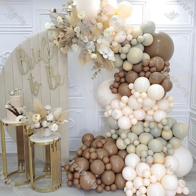 184pcs Doubled Cream Peach and Doubled Tan Balloon Garland - Etsy