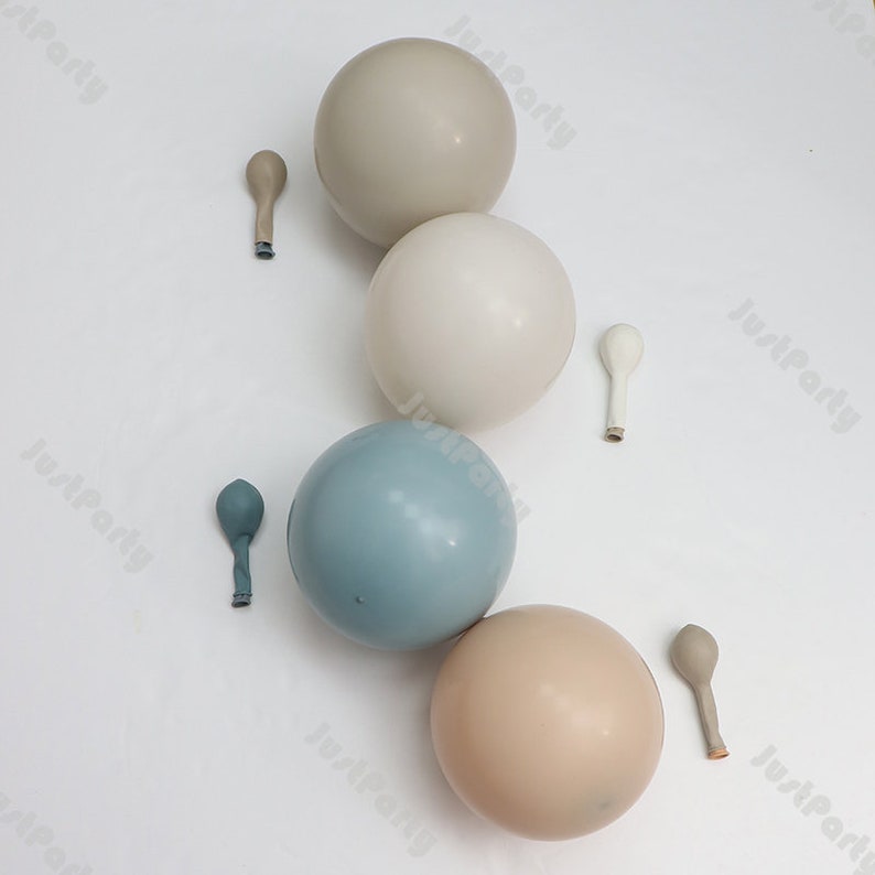 Doubled Dusty Blue White Sand Balloons Garland Arch DIY Boho - Etsy