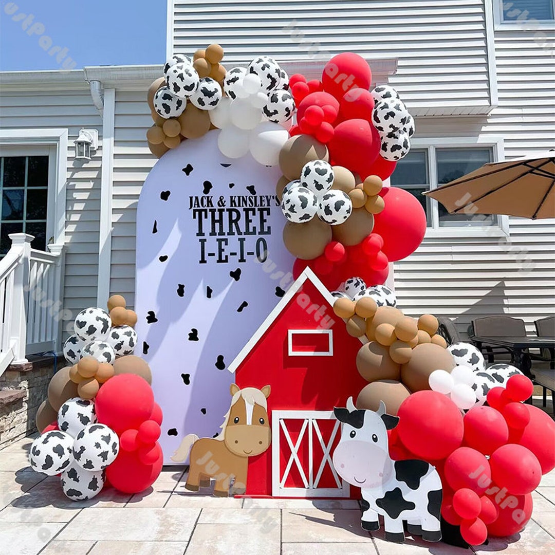 137 Western Balloon Arch Farm Girl Birthday Pastel Ballons Baby Shower ...