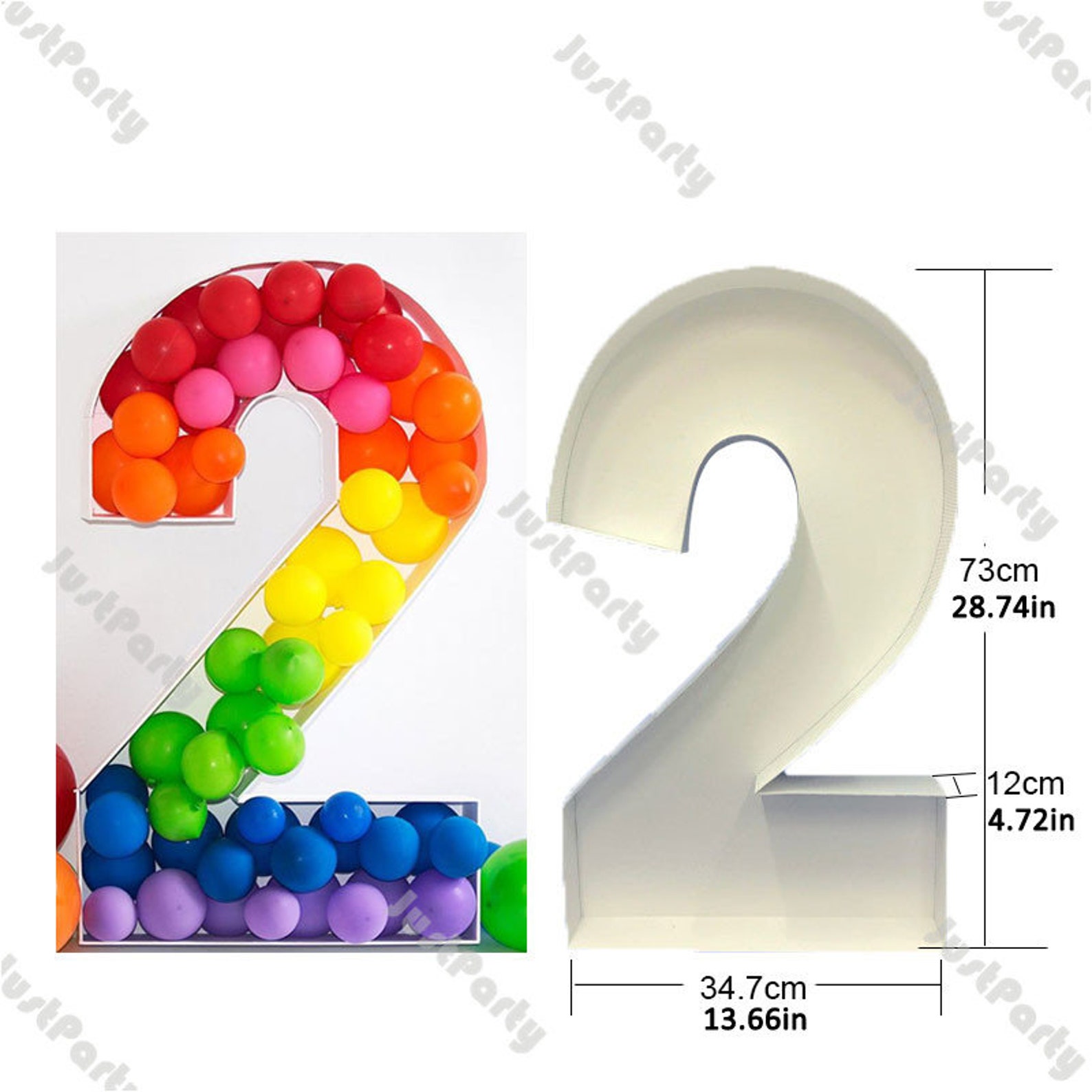 28.74/39.37inch Mosaic Number Balloon Frame Birthday Party - Etsy