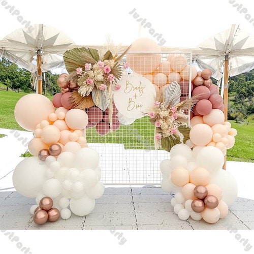 DIY Retro Dusty Pink Balloon Garland Arch Kit Rose Gold White - Etsy