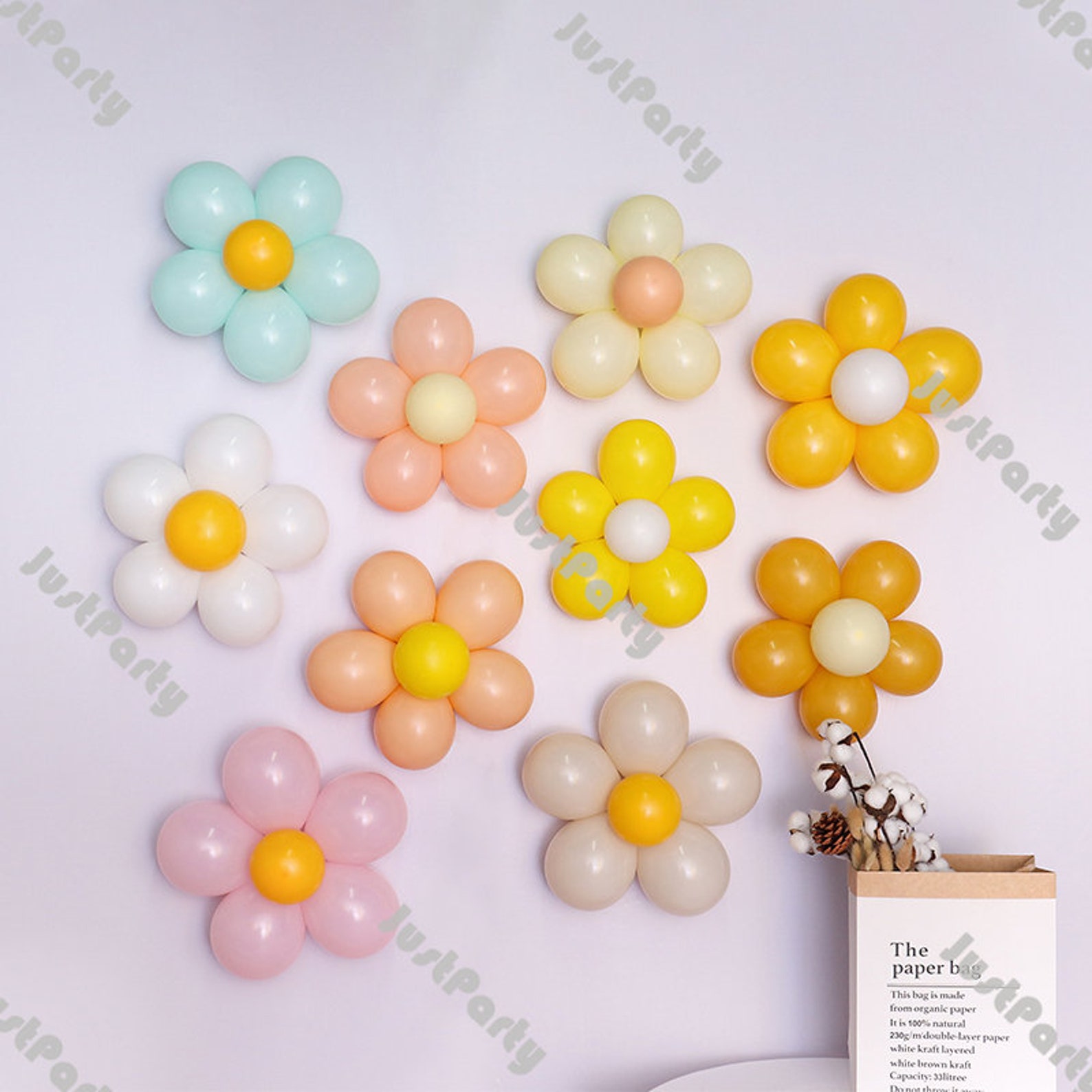 3/5/10set Daisy Balloon Set,flower Balloons Kit,daisy Balloon Wall ...