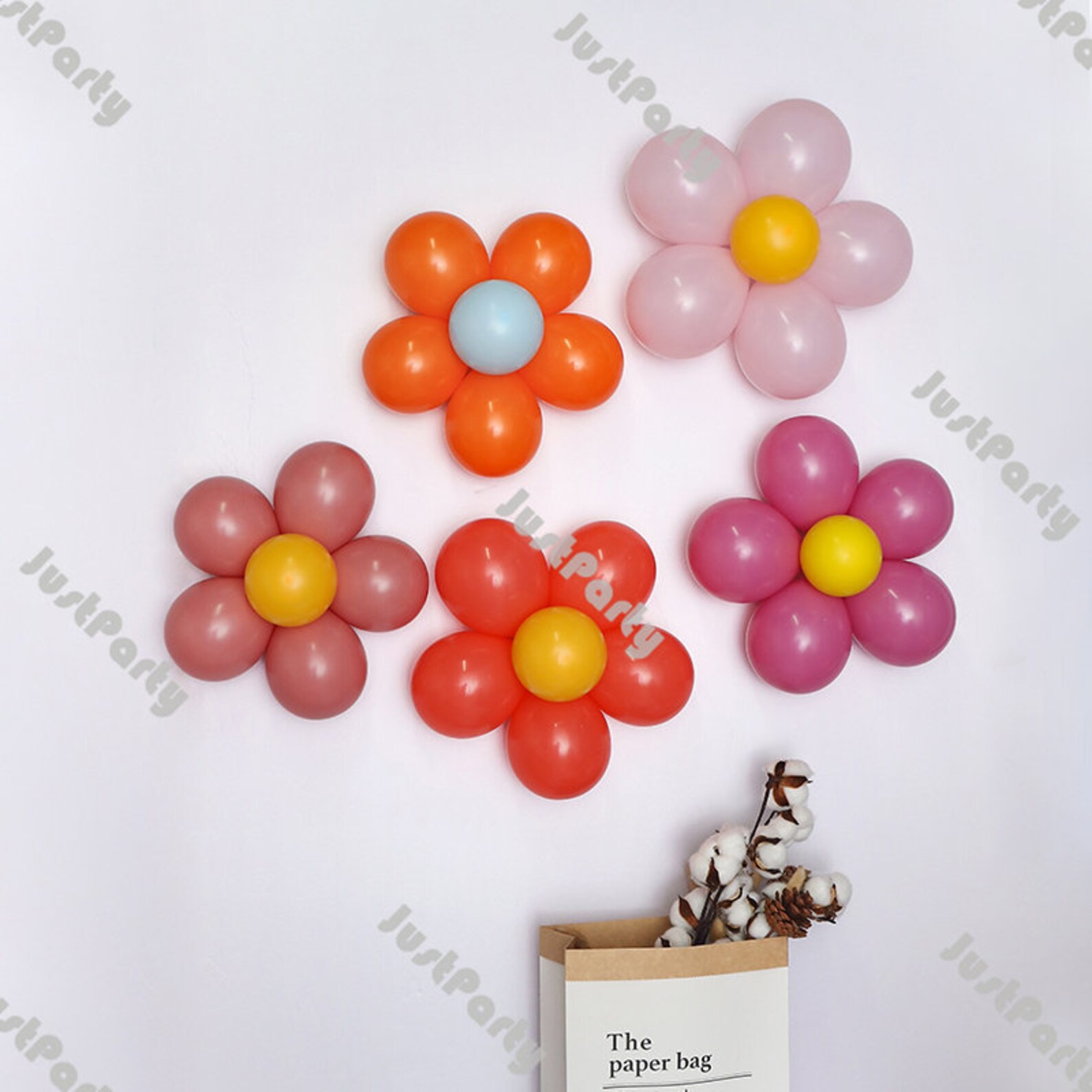 3/5/10set Daisy Balloon Set,flower Balloons Kit,daisy Balloon Wall ...