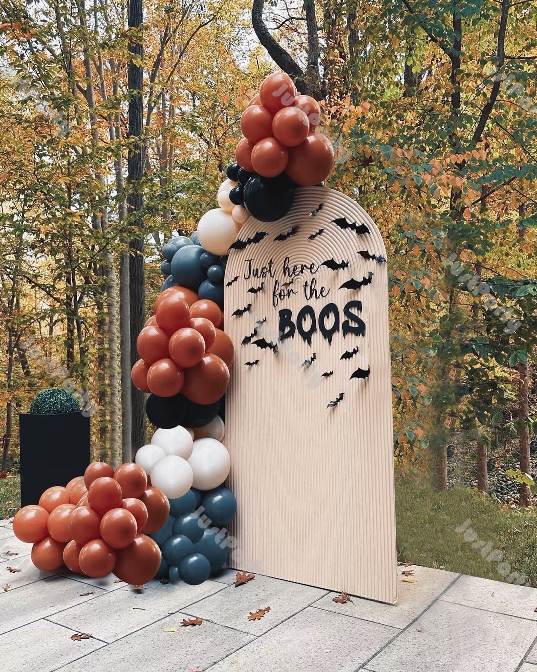 107pcs Black Orange Blue Balloon Garland Kit Gender Reveal Birthday ...