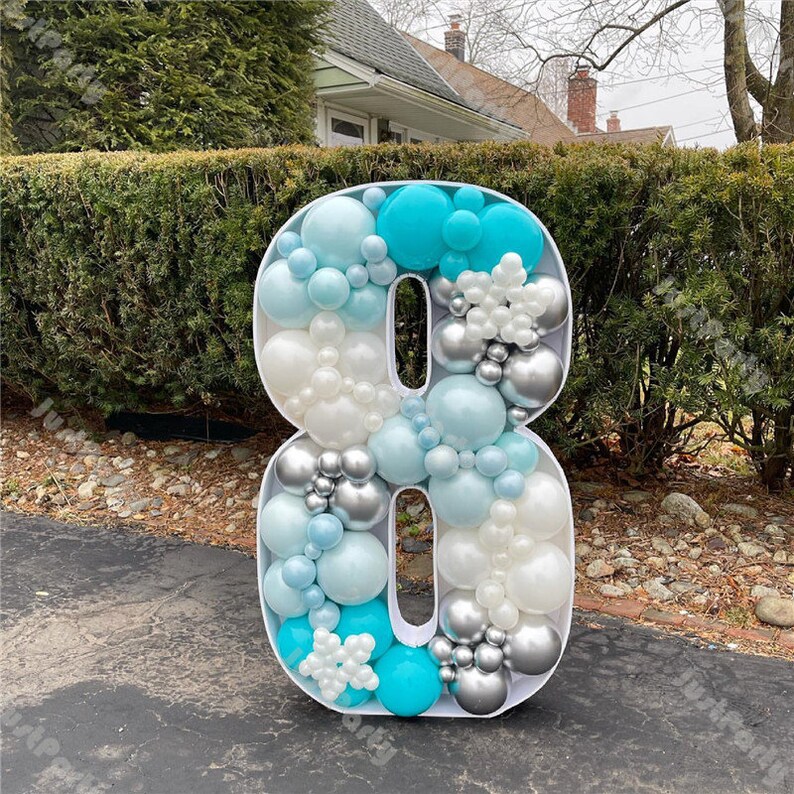 28.74/39.37inch Mosaic Number Balloon Frame Birthday Party - Etsy