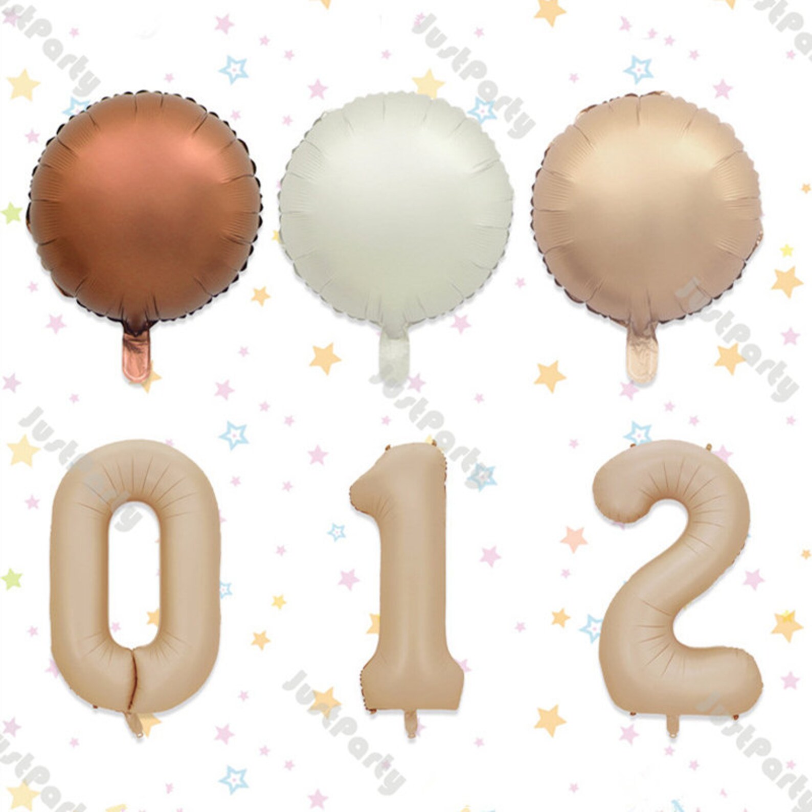 40inch Craem Caramel Number Balloon Decoration Boho Birthday Decoration ...