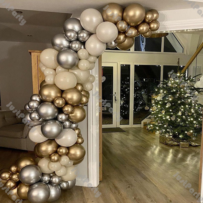 105pcs Chrome Gold Balloons Garland Kit Wedding Supplies Metal - Etsy