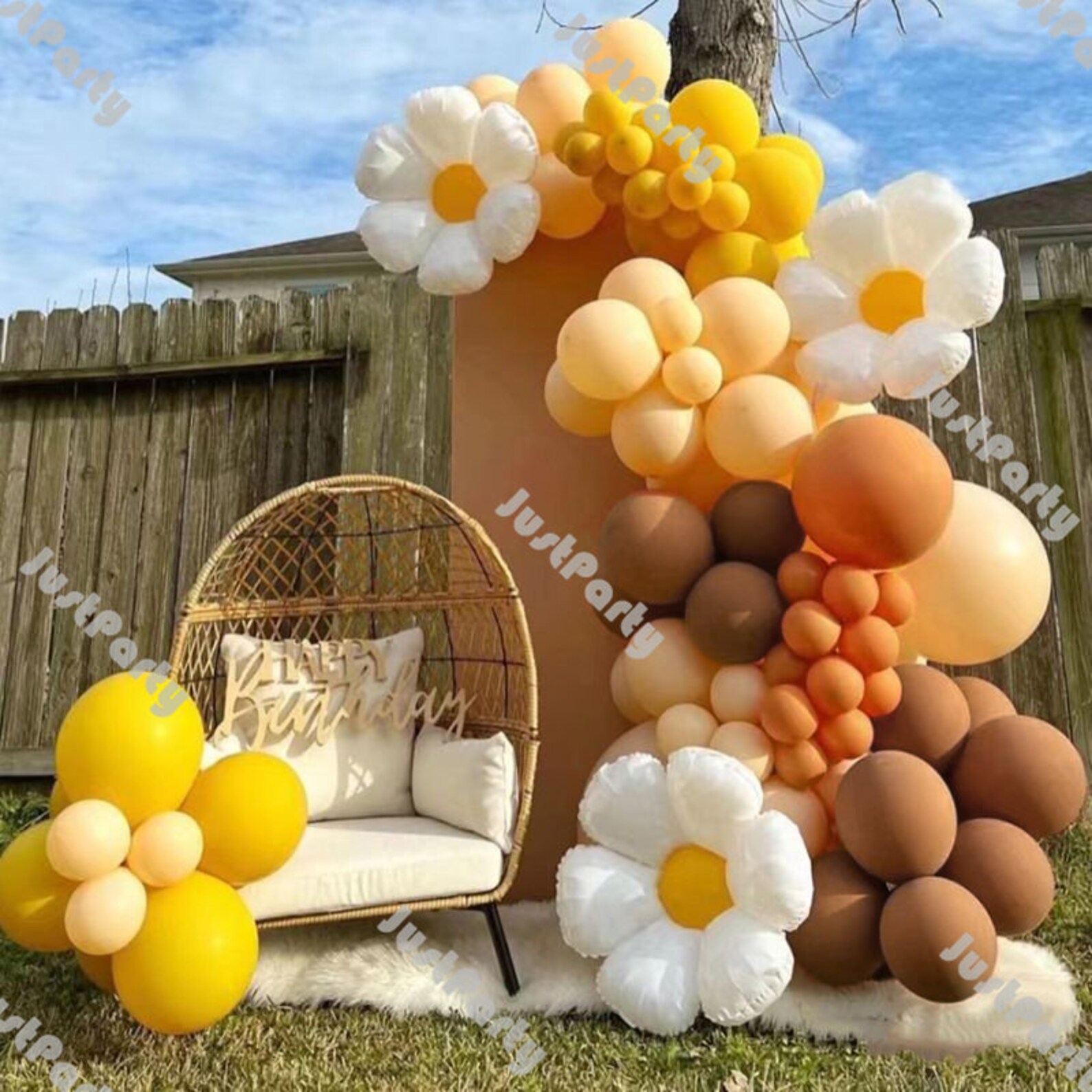 101pcs Daisy Flower Balloons Arch Kit Boho Balloon Garland - Etsy
