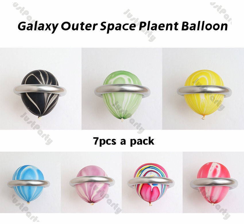 7pcs/set 12inch Planet Balloon Outer Space Balloons Galaxy Theme Party ...