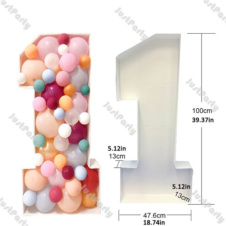 28.74/39.37inch Mosaic Number Balloon Frame Birthday Party - Etsy