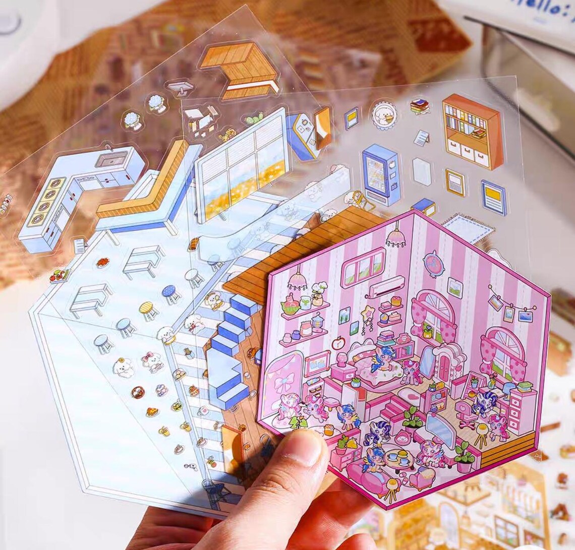 My Little Pony Warm House DIY Tiny 3D Sticker Kit Designed for Building ...