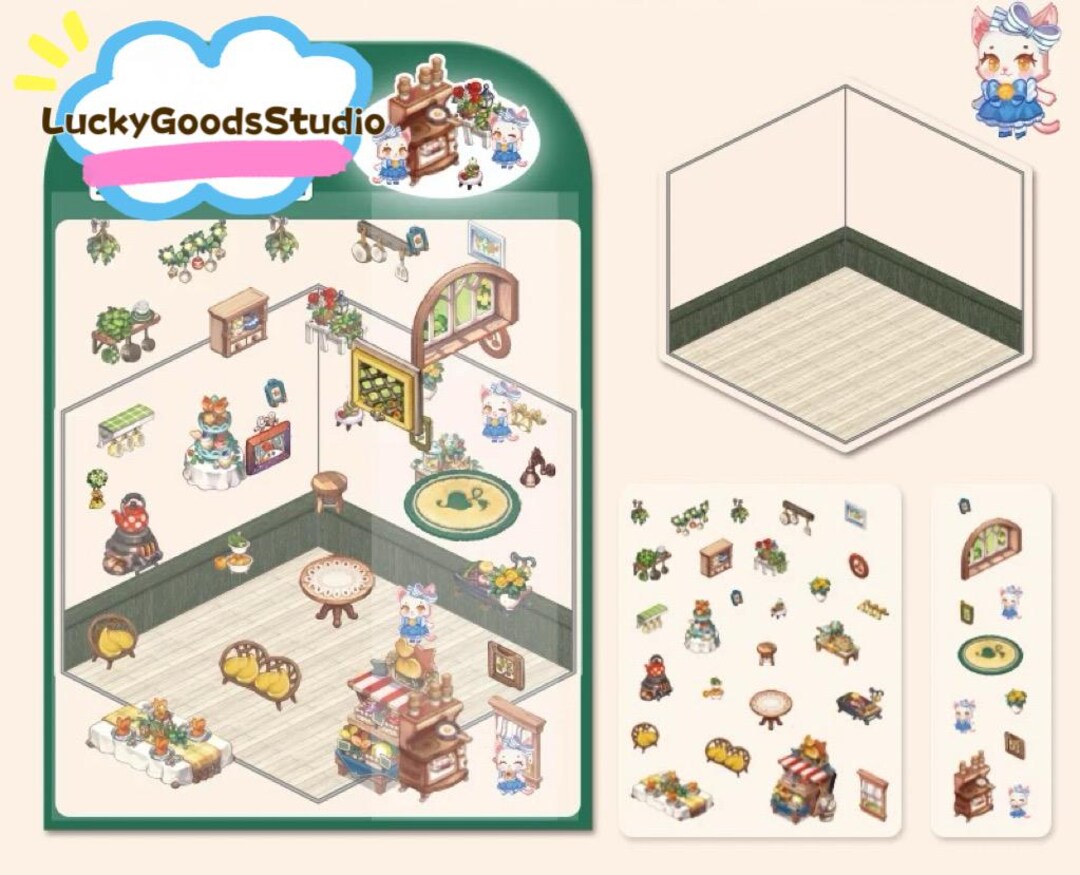 Party DIY Tiny 3D Sticker Kit Designed for Building Miniature Worlds ...