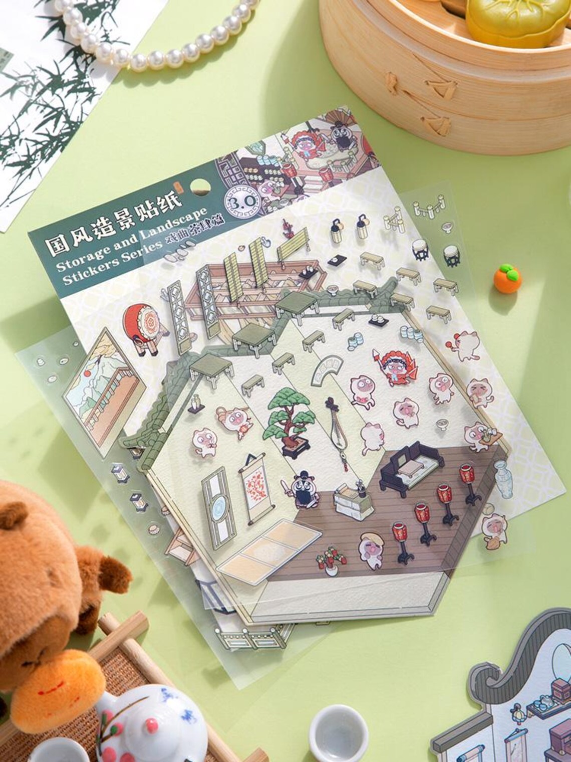 Chinese Opera Style DIY Tiny 3D Sticker Kit Designed for Building ...