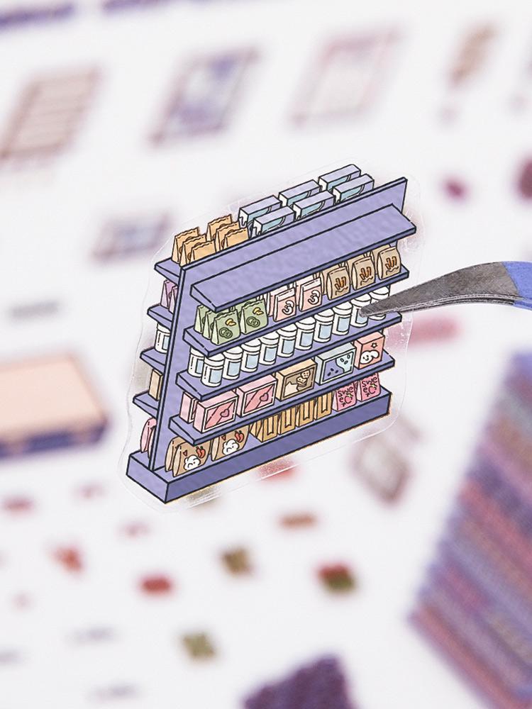 Tiny Supermarket 3D Sticker Kit: Miniature World DIY Decor - Etsy