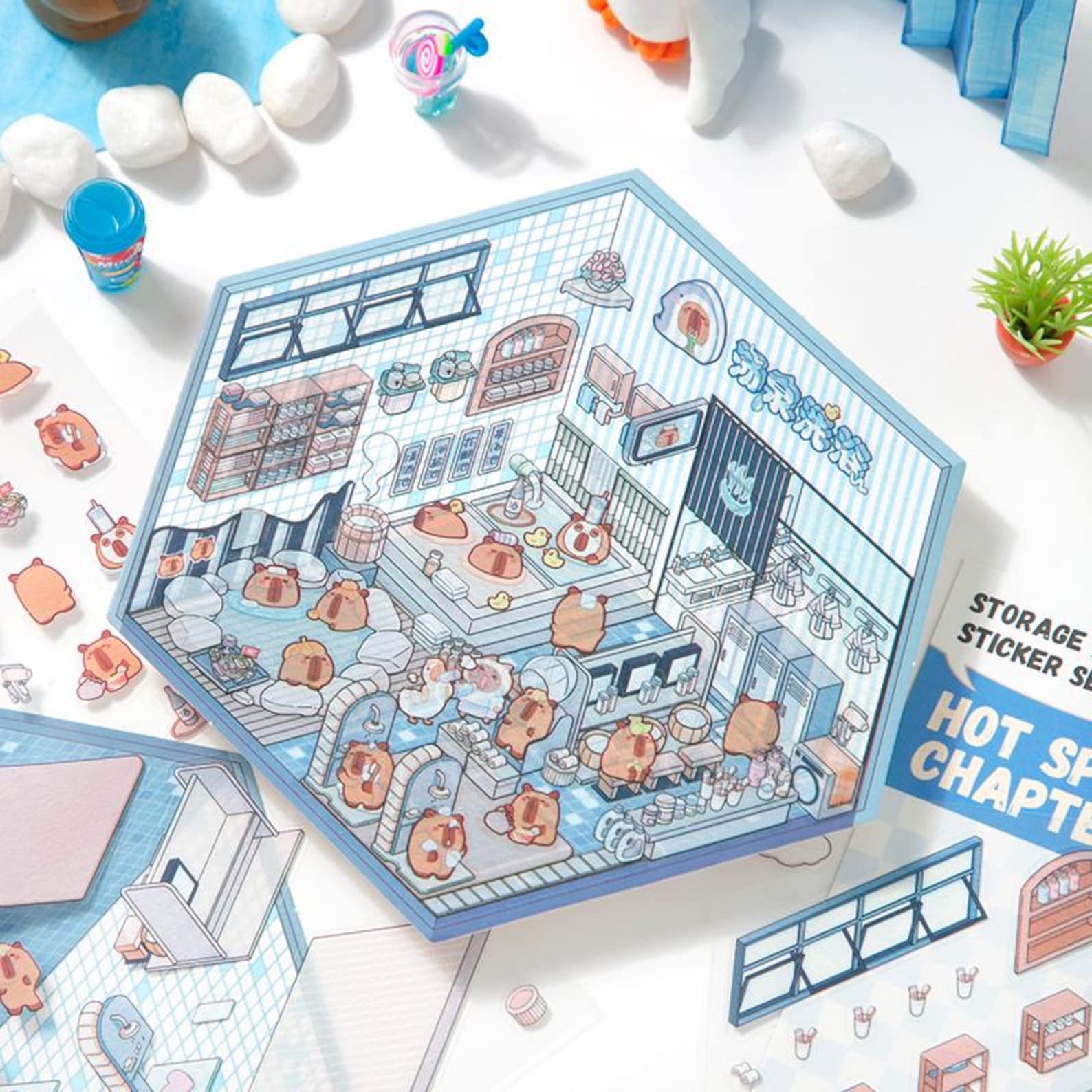 Spa Style DIY Tiny 3D Sticker Kit Designed for Building Miniature ...