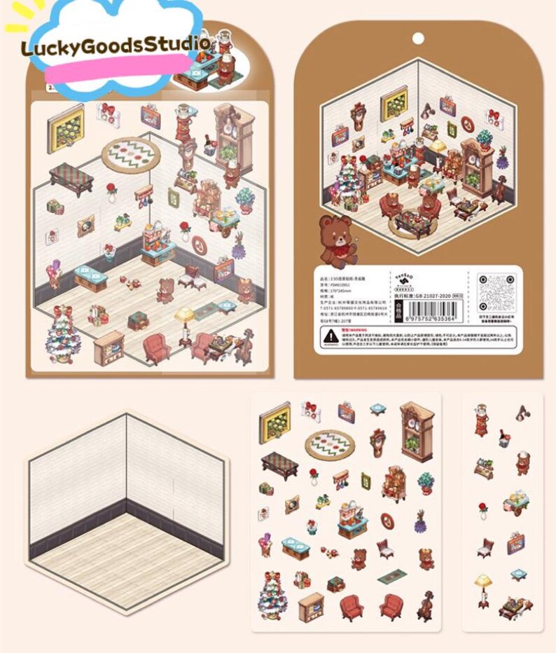 DIY Miniature World Sticker Kit: 3D Room Scene Decor - Etsy