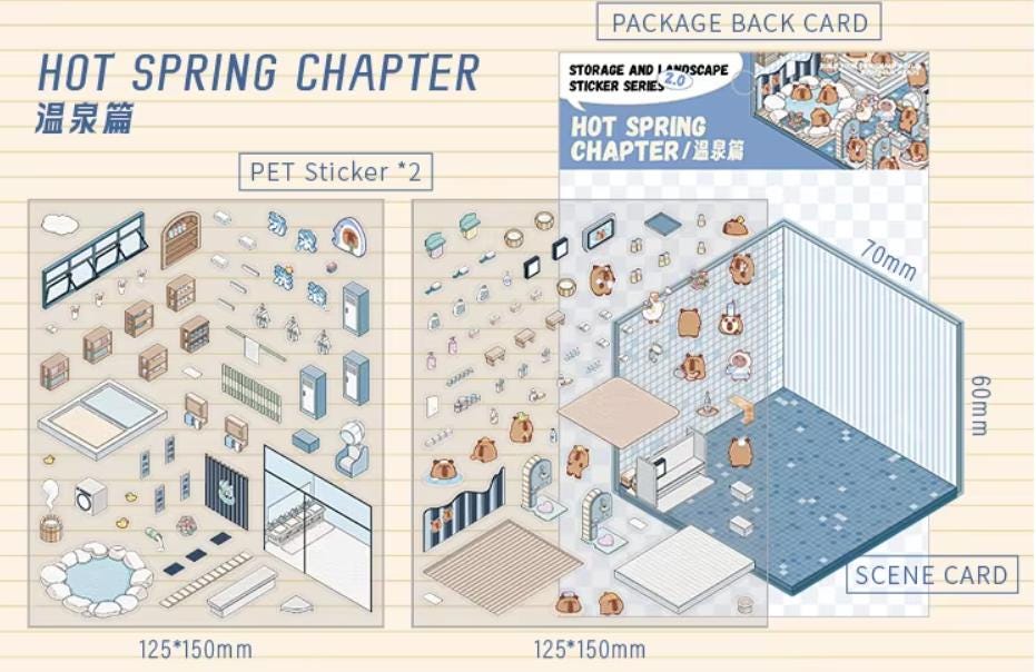 Spa Style DIY Tiny 3D Sticker Kit Designed for Building Miniature ...